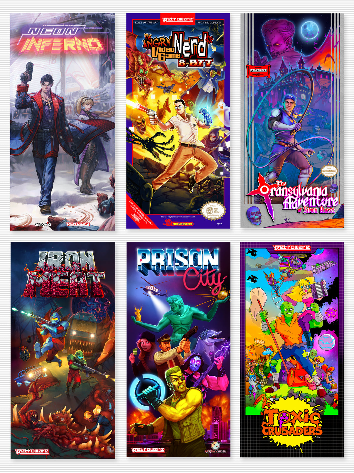 *FREE Double-Sided Game Posters (Bundle of 6) – Retroware