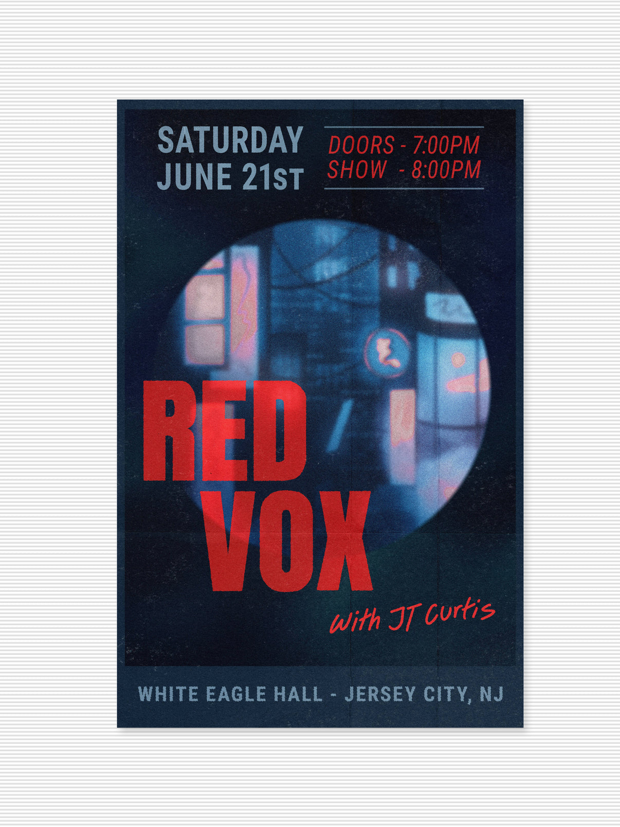 Red Vox White Eagle Hall Poster (11x17) – Retroware